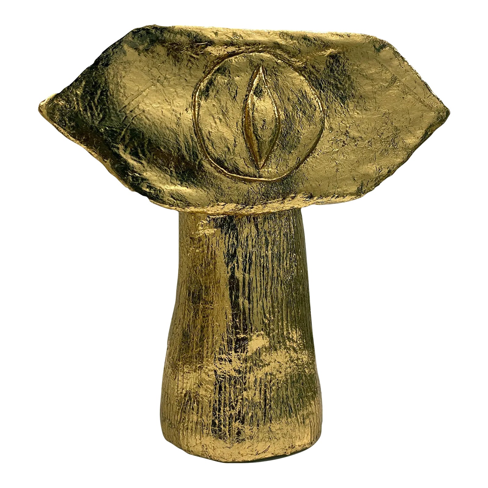 Mind the Eye Vessel: Reversible Clay Art Piece With Gold Leaf Finish ...