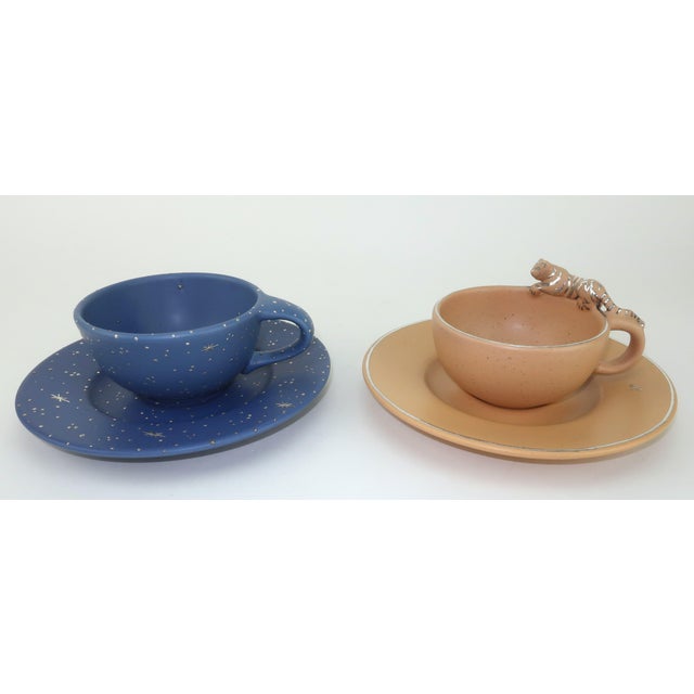 Emilia Castillo Ceramic Pottery Tiger Cup & Saucer With Silver Overlay ...