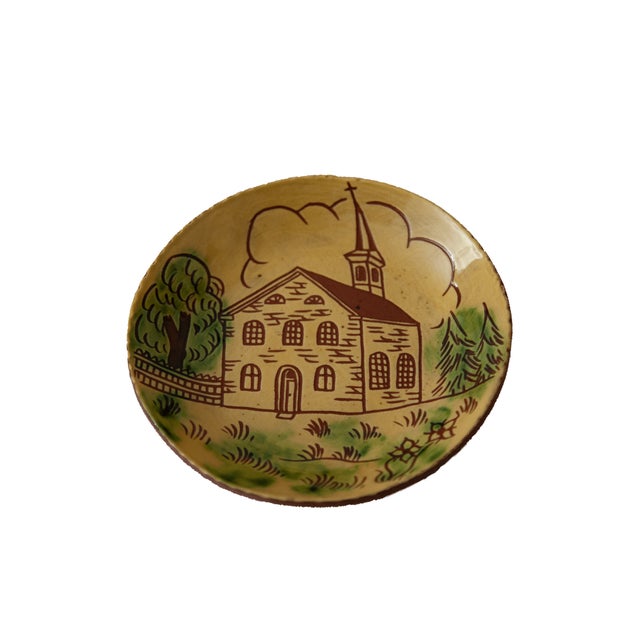 1980s Lester Breininger Redware Decorative Plate | Chairish