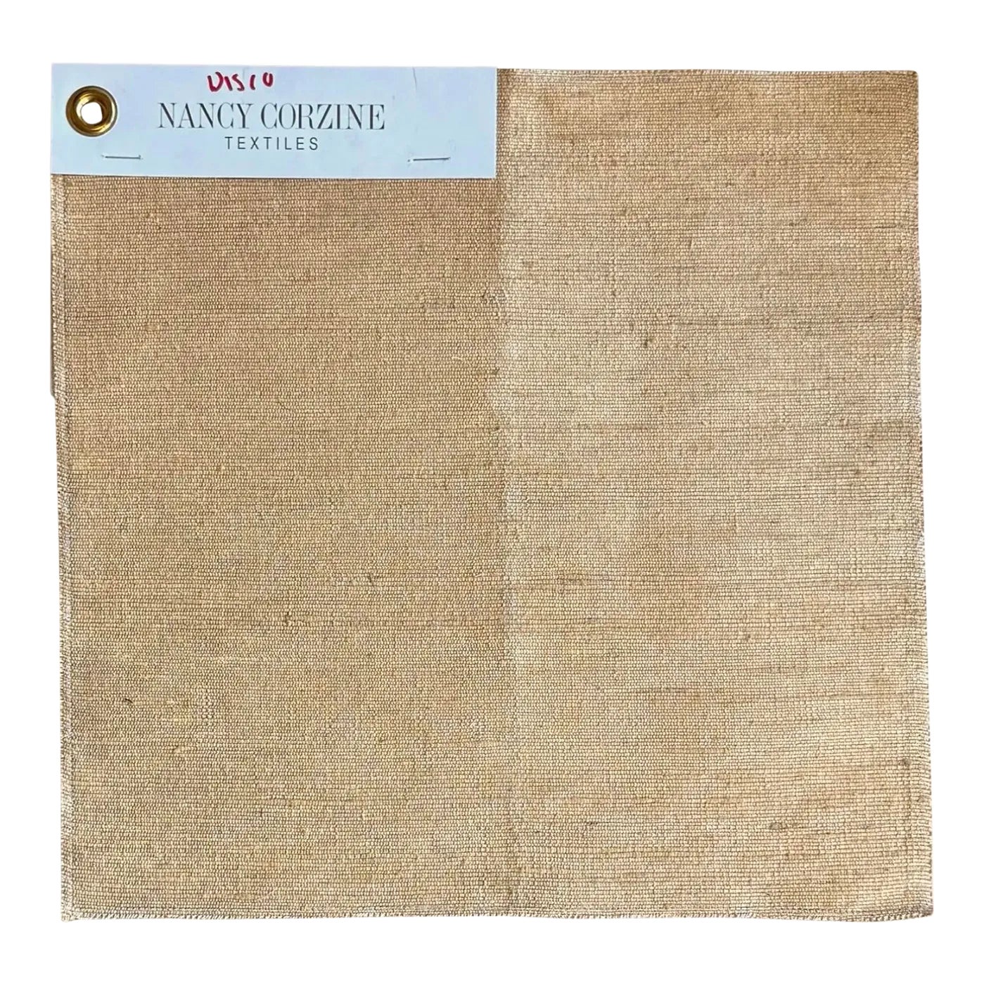 Nancy Corzine Linen Backed Trieste Raw Silk Fabric in Straw - by the ...