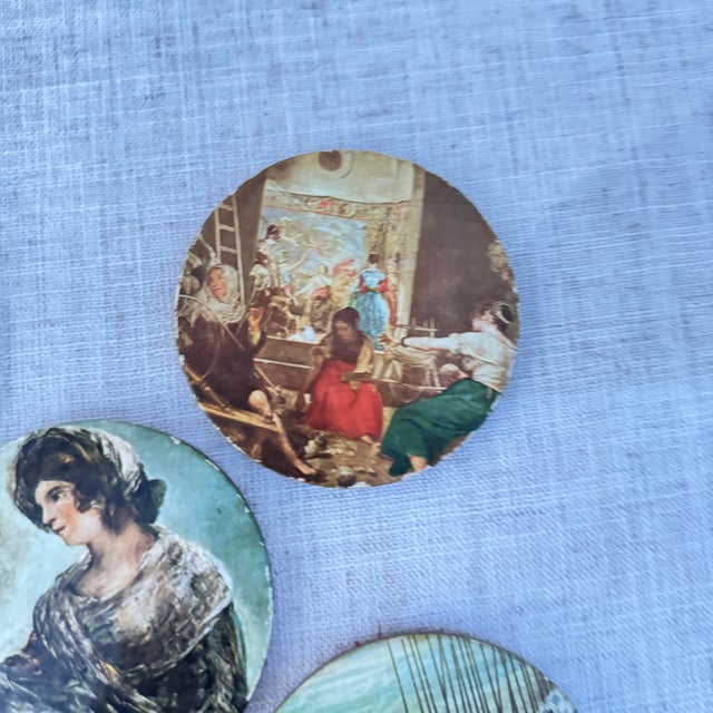 Vintage Italian-Made Classical Art Coasters- Set of 5 | Chairish