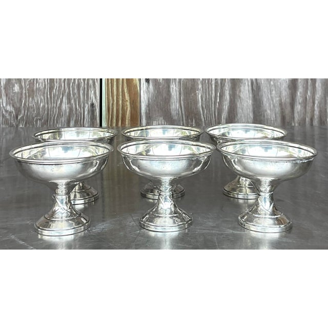 Vintage Regency Sterling Silver Compote Cups - Set of 6 | Chairish