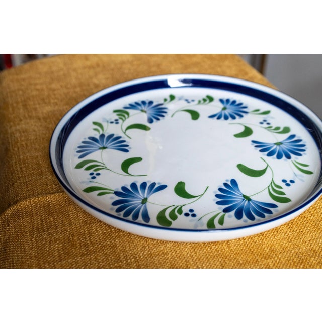 1980s Dansk Sage Song Blue and White Ceramic Dinner Plate Chop Platter ...