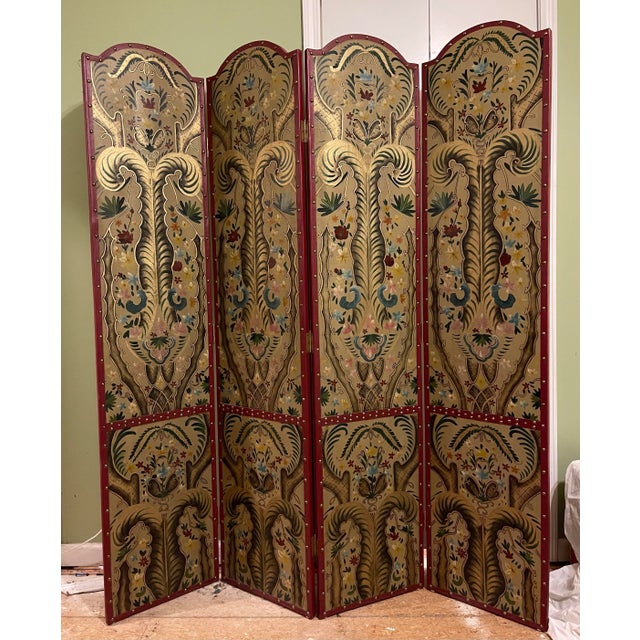 Early 20th Century Rococo Baroque Gold Painted Screen Room Divider ...