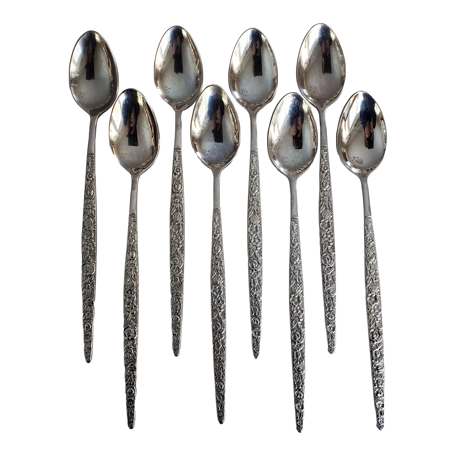 Mid-Century Modern Vintage Iced Tea Spoons- Set of 8 | Chairish