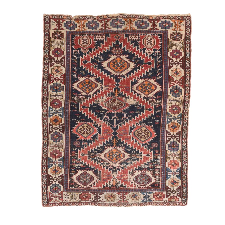Late 18th Century Antique Shirvan Caucasian Russian Rug-3′7″ × 4′6 ...