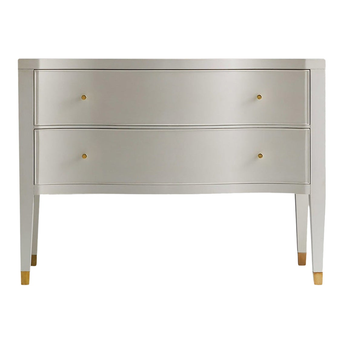 Serpentine Chest - White Linen | Chairish