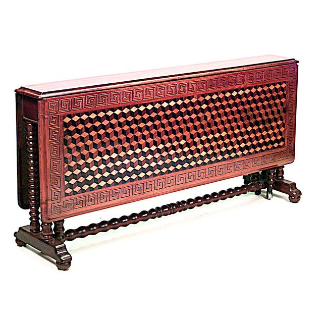 Italian Renaissance Style Mahogany Drop Leaf Dining Table | Chairish