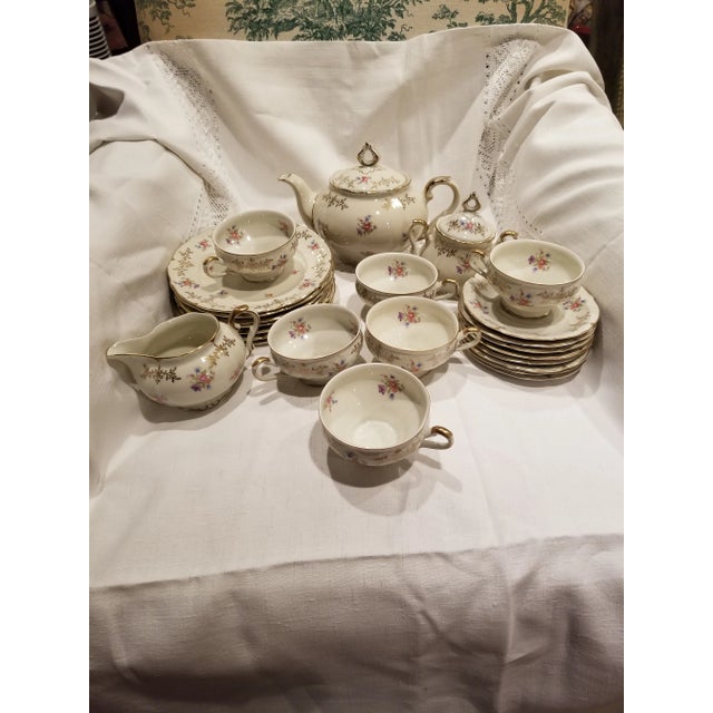 Bavarian Porcelain Tea Set for Six | Chairish