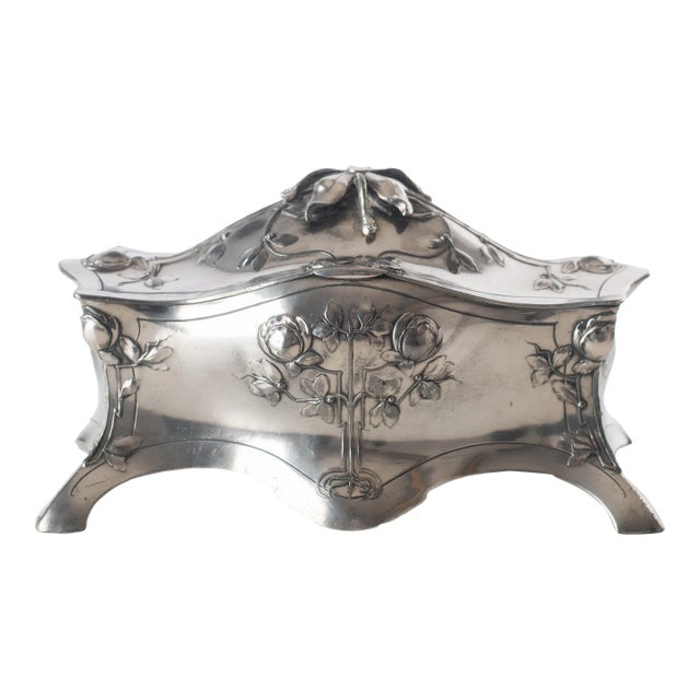Early 1900s Wmf Art Nouveau Silver Plated Jewelry Box | Chairish