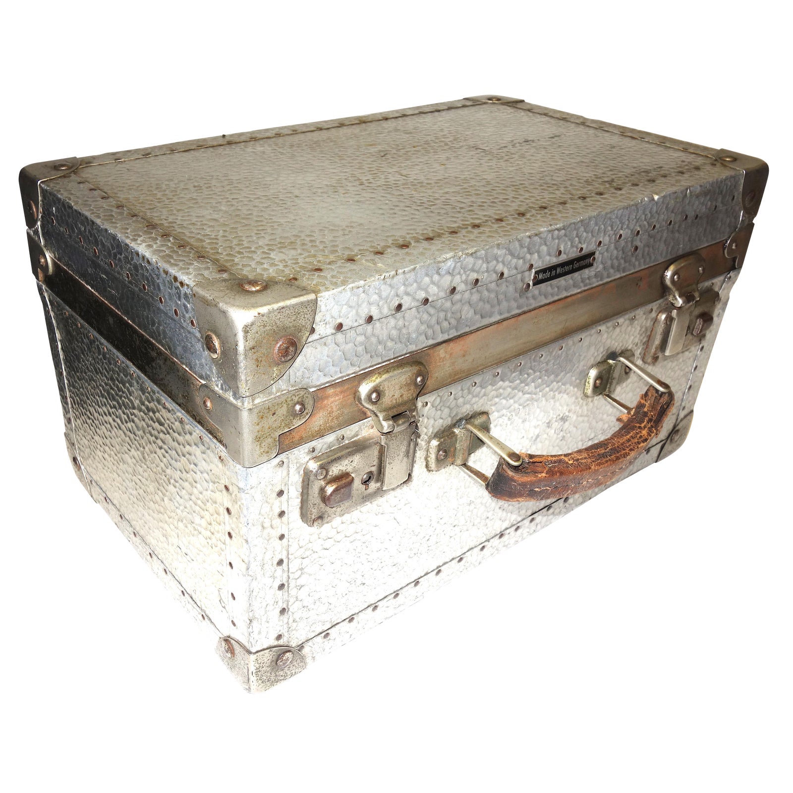 1950s German Metal Cinematographers Hammered Metal Camera Case | Chairish