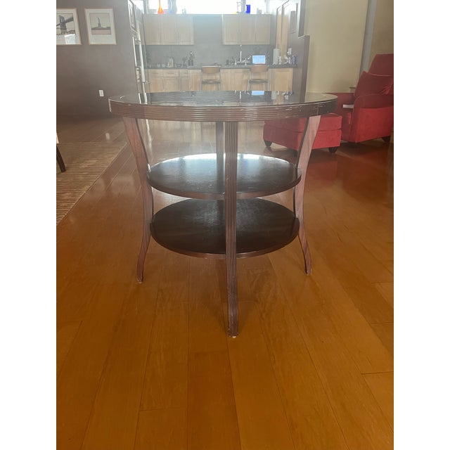 Baker Side Table With Tiered Shelving | Chairish