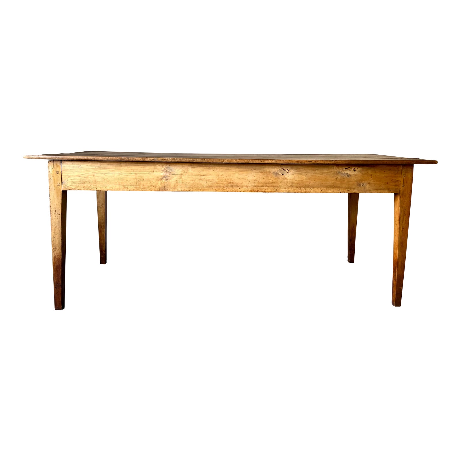Antique French Rustic Country Farmhouse Rectangular Dining Table | Chairish