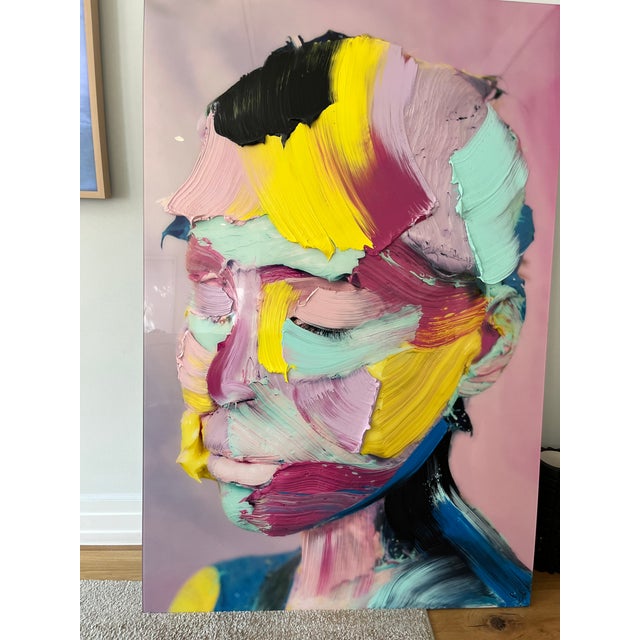 Contemporary Multi Colored Face Original Painting by Sophie Derrick ...