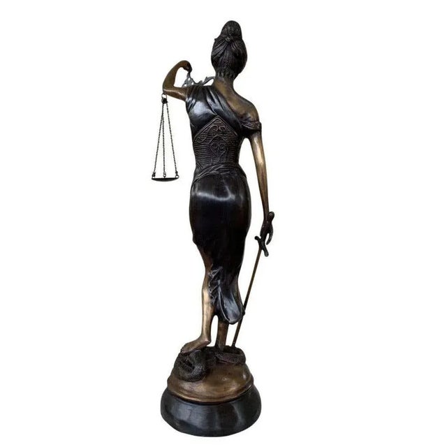 Bronze Lady Justice Statue with Scales, 20th Century | Chairish