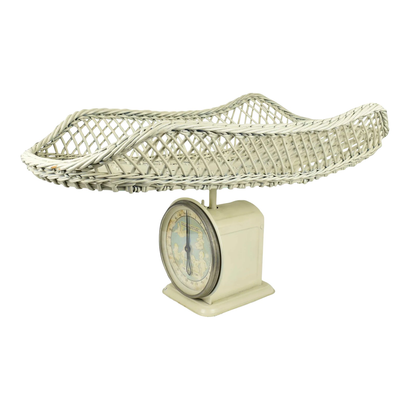 Mid 20th Century John Chatillon and Sons Baby Nursery Scale With Large ...