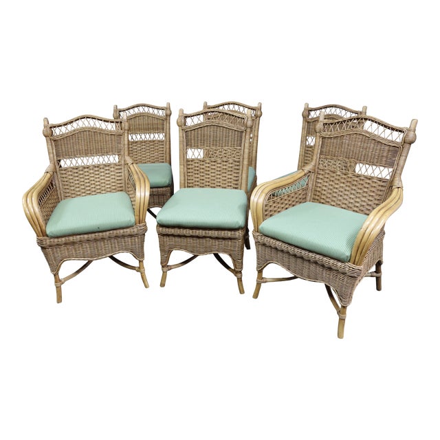 Braxton Culler Bamboo and Wicker Dining Chairs - Set of 6 | Chairish