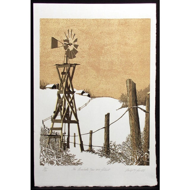 Contemporary Philip M. Smith "The Crickets Now Are Silent" Hand Signed ...