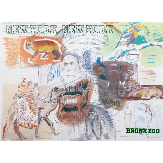 Larry Rivers - New York City Bronx Zoo Poster | Chairish
