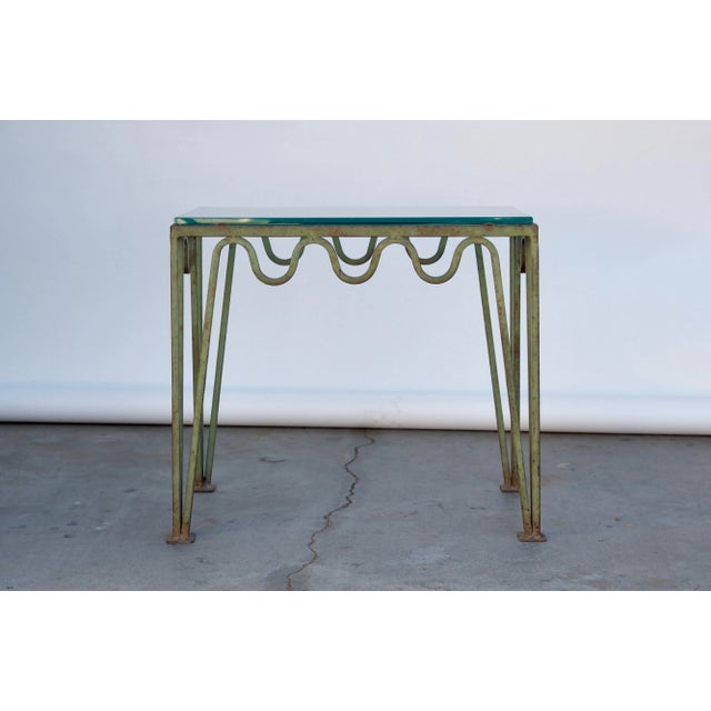 Méandre' Verdigris and Glass Side Tables by Design Frères - a Pair ...