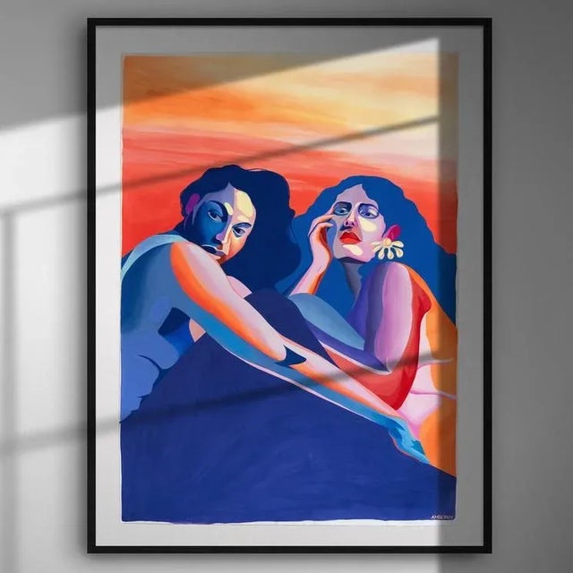 Aurore Amberny, L'océan des tempêtes, 2021, Gouache | Chairish