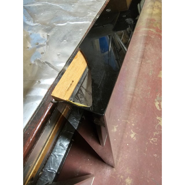 Mid Century Modern Large Abstract Acrylic Stencil Cast Resin Surface Artwork on Paper by Paul ...