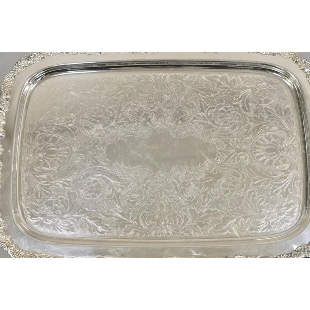 Vintage Oneida Silver Plated Victorian Style Butlers Serving Platter ...