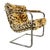 Vintage Custom Upholstered Tiger Print Velvet MCM Cantilever Chair With ...