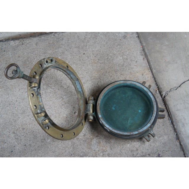 Early 20th Century Solid Brass Maritime Ships Porthole Storm Cover ...