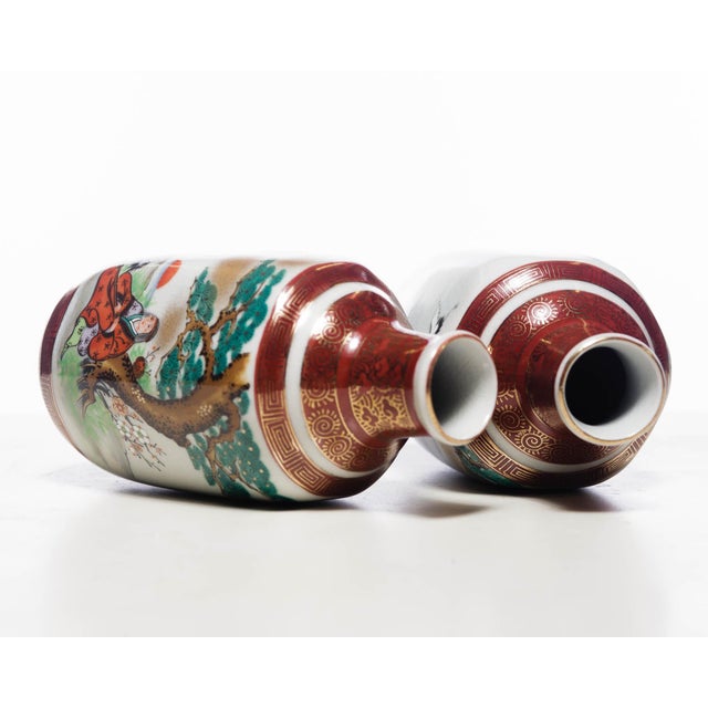 Antique Japanese Kutani Tozan Meiji-Era Hexagonal Gilded Porcelain ...