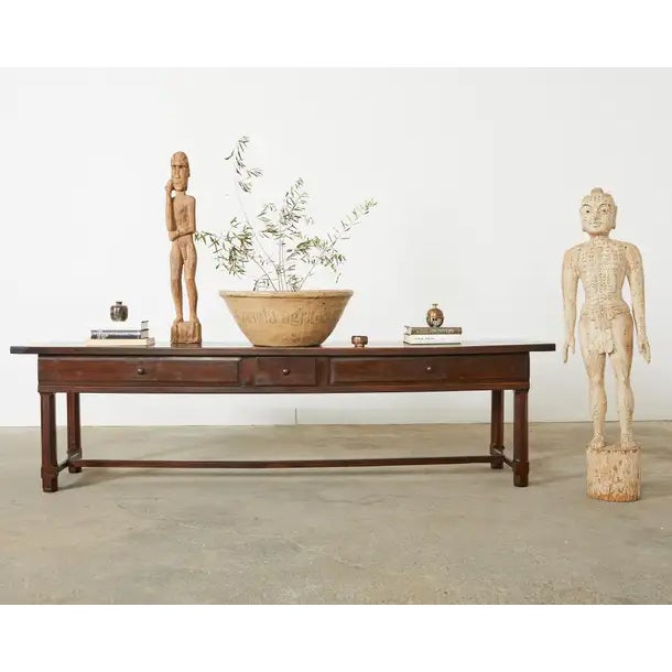 19th Century Chinese Life-Size Carved Acupuncture Sculptural Figure ...