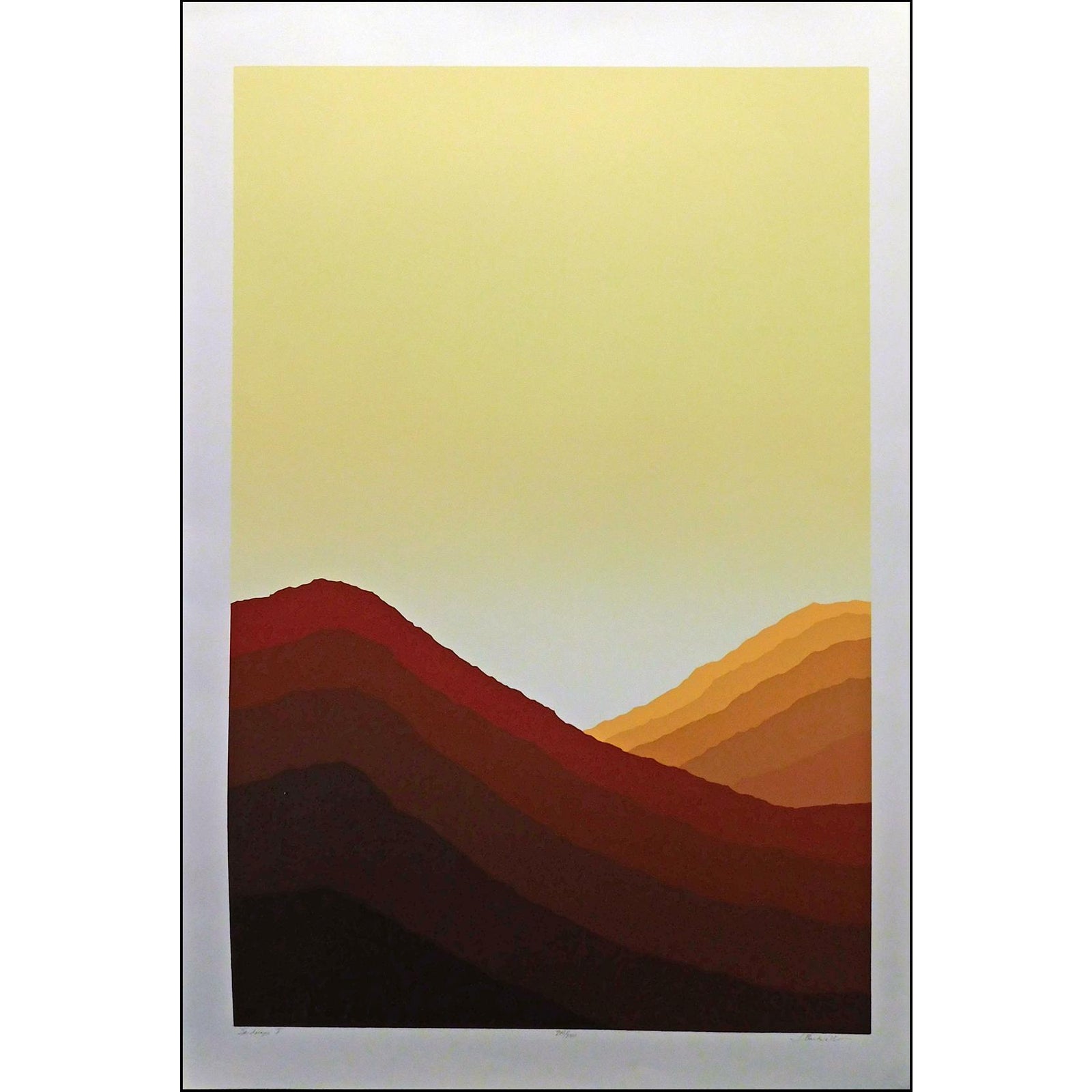 1980s Jim Boutwell "Sandscape I" Art Serigraph Hand Signed Artwork ...