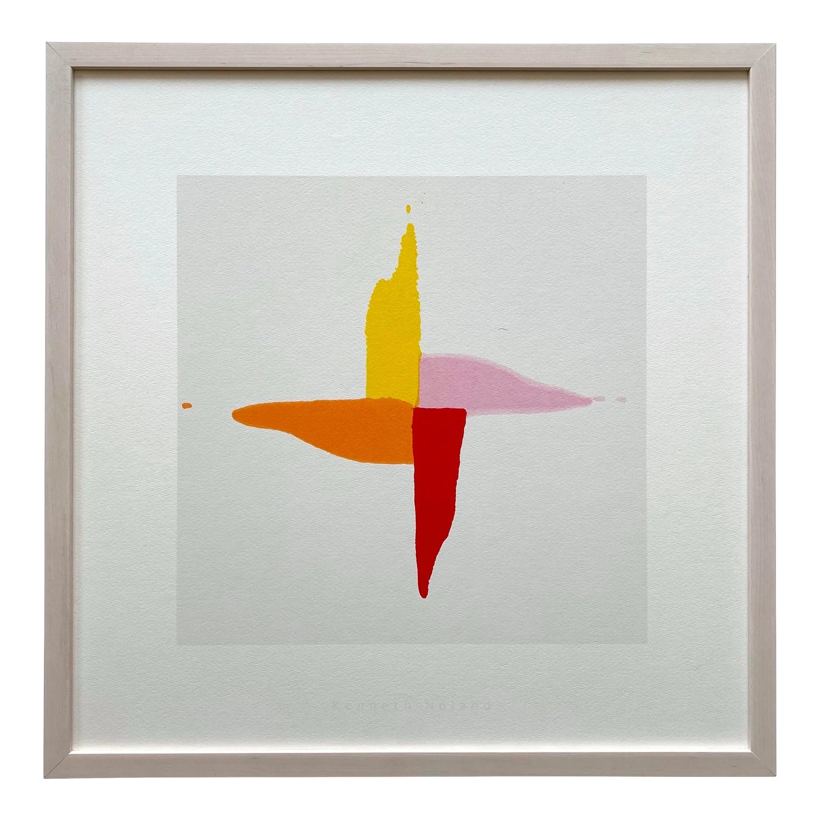Kenneth Noland Modernist Framed Fine Art Silkscreen Print " Corn Sweet ...