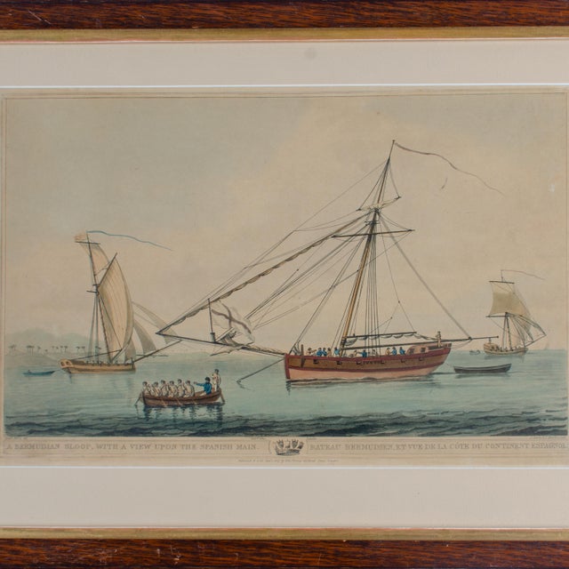 Early 19th Century Antique A Bermudian Sloop Serres's Liber Nauticus ...