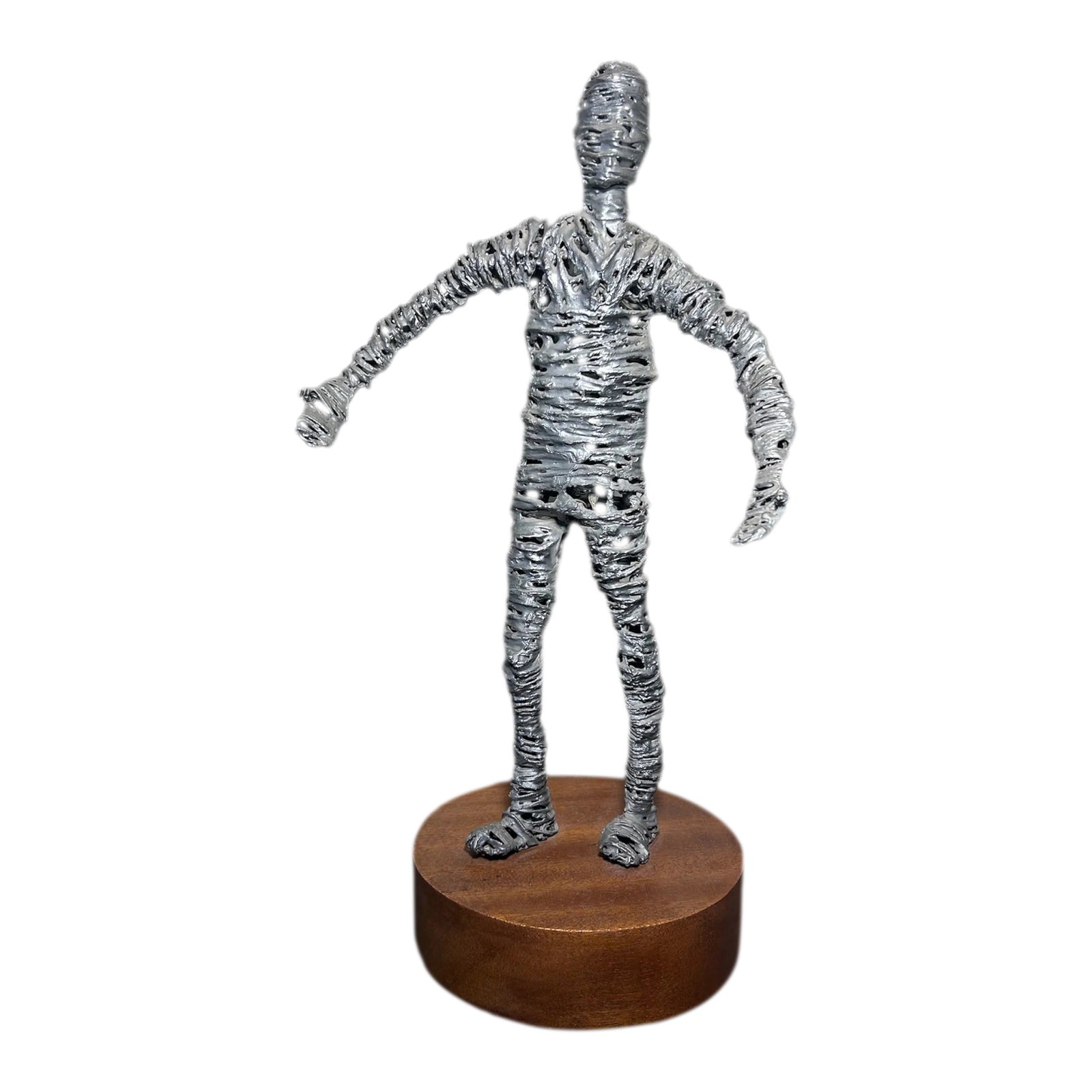 Late 20th Century Vintage Contemporary Style Silver Painted Wire Male ...