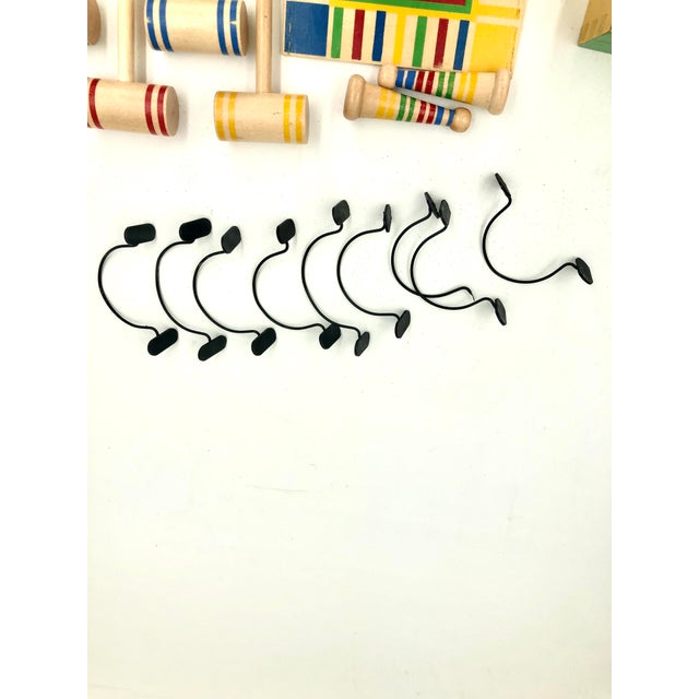 1990s Vintage Table Croquet Game Box Set Wood Red Blue Yellow Green ...