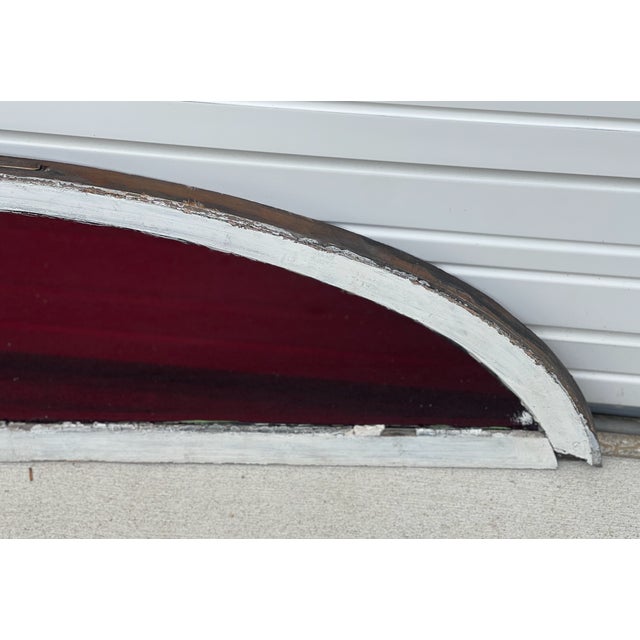 Early 20th Century Full Chord Red Glass Window | Chairish