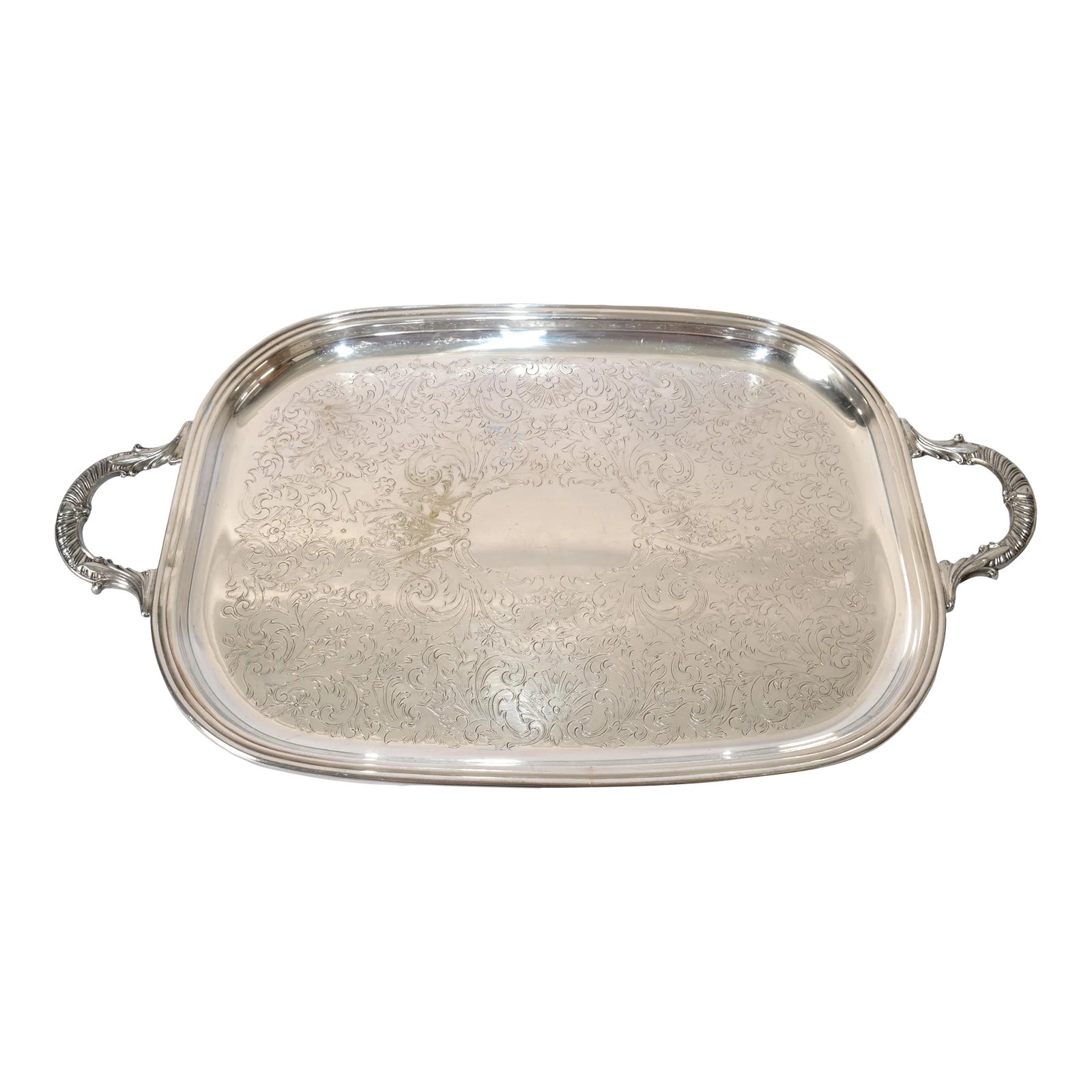 Mid-20th Century Pilgrim Victorian Silverplate Serving Platter Buttler ...