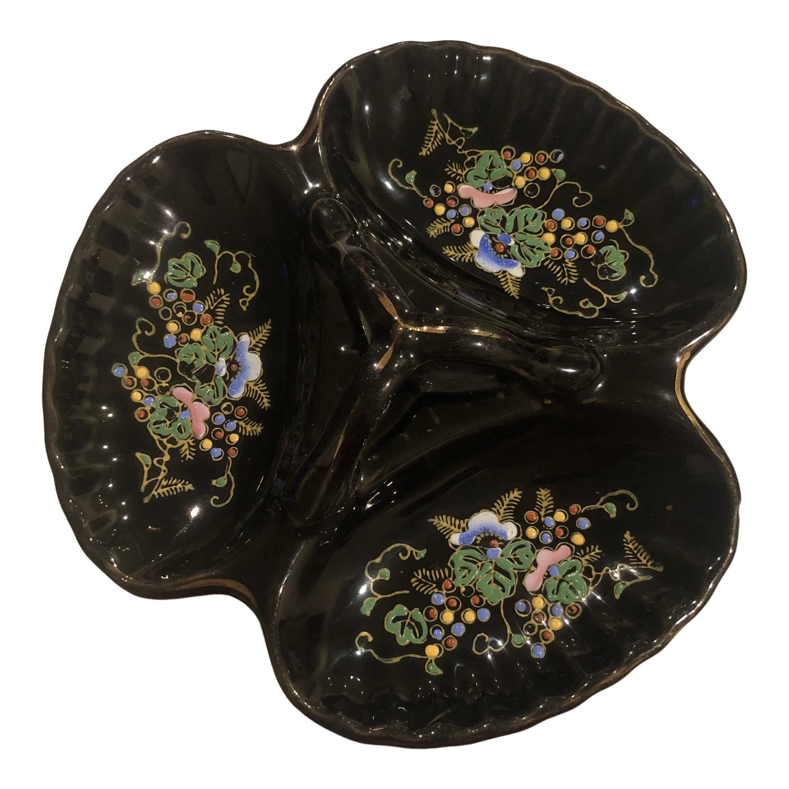 Vintage Japanese Three Section Divided Plate | Chairish
