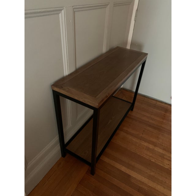 Wood and Metal Console Table | Chairish