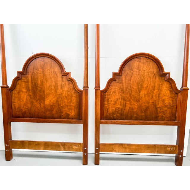 Vintage Walnut Headboards With Posts - a Pair | Chairish