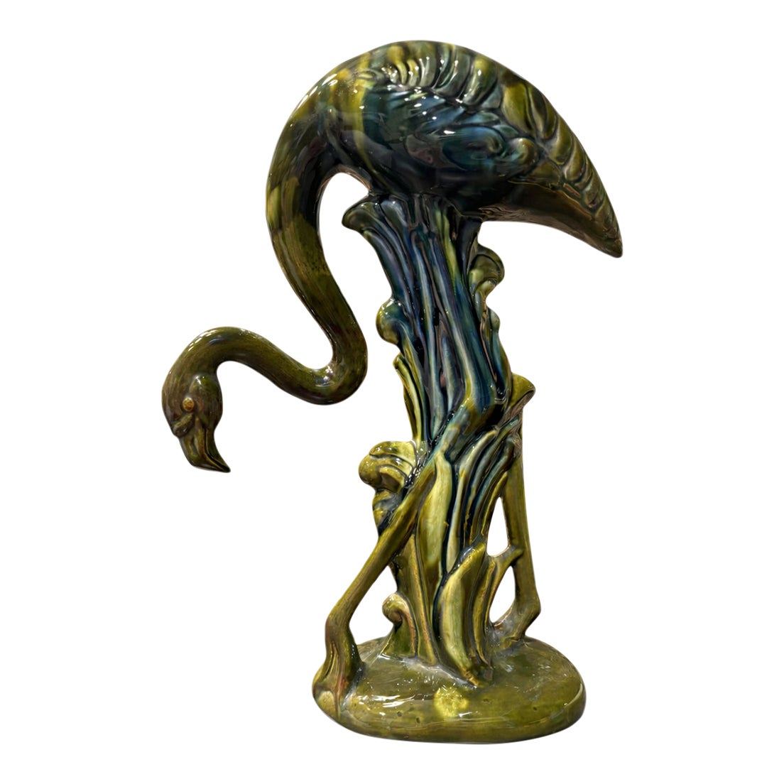 Mid-Century Modern Studio Art Pottery Stylized Dolphin (Abstract Bird ...