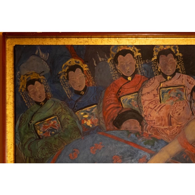 Late 20th Century Do Fournier Scene d'Interieur - Interior Scene ...