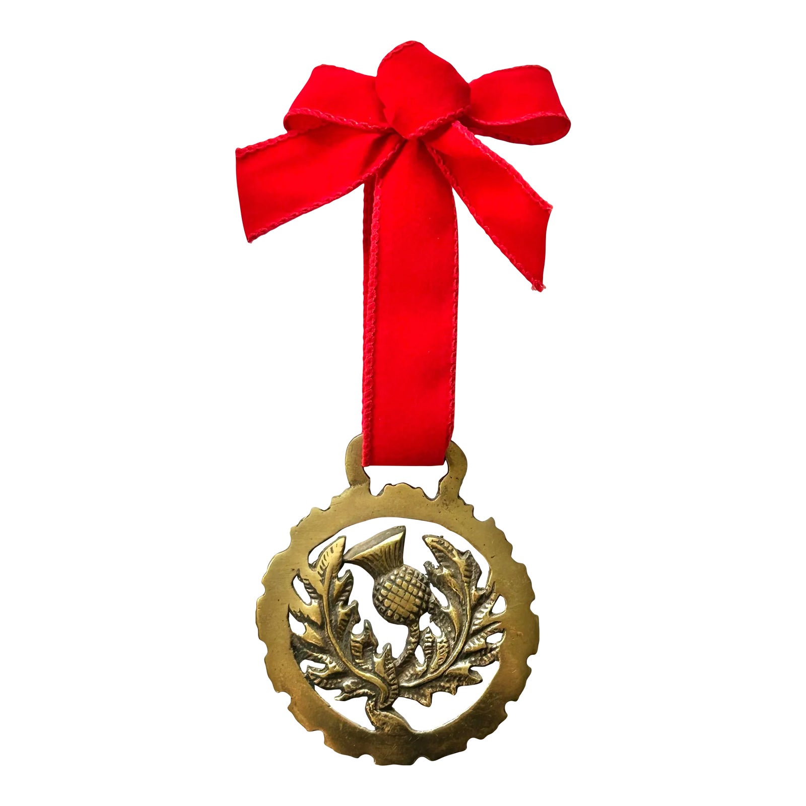 Vintage Equestrian English Horse Brass Holiday Christmas Ornament ...