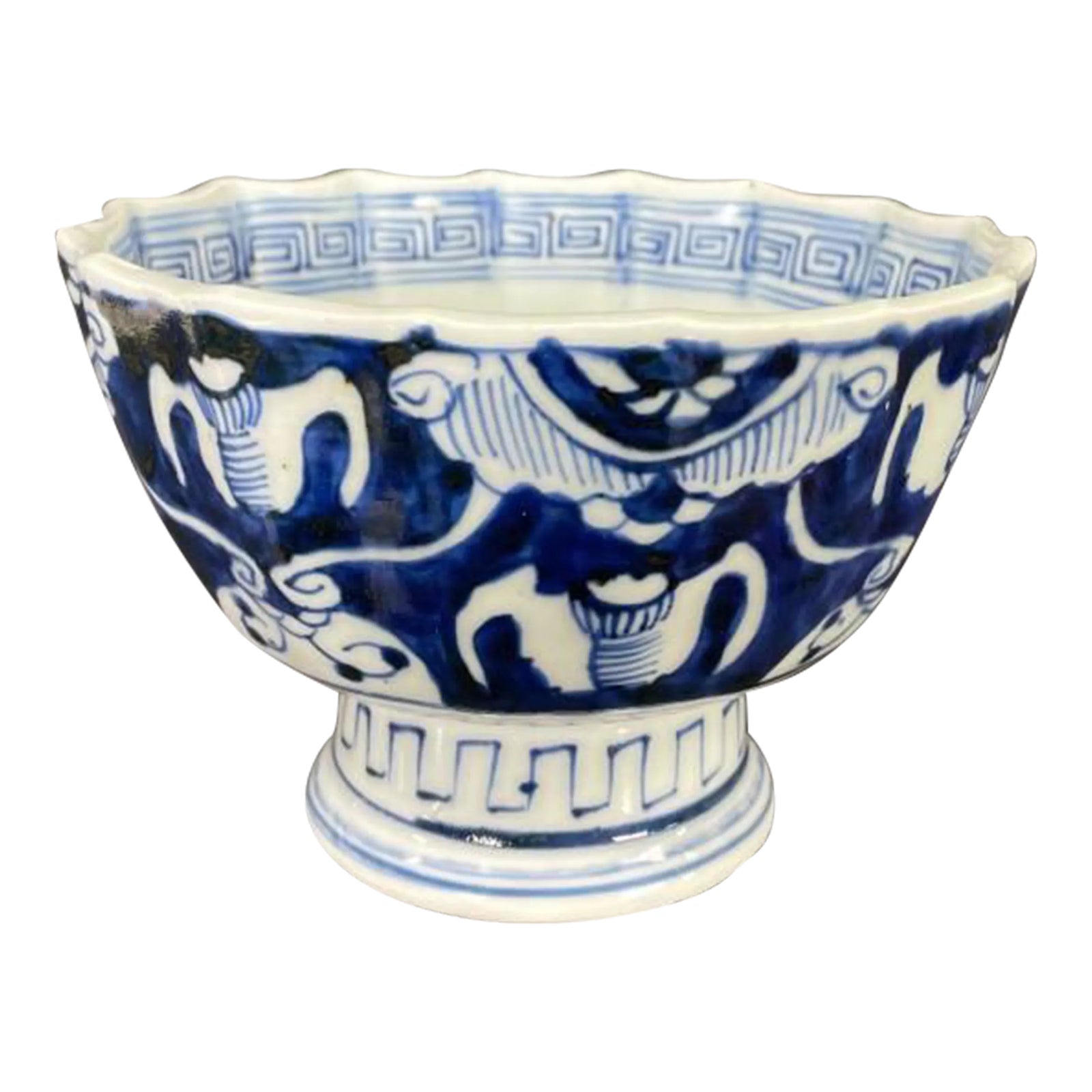 Antique Japenese Bowl, Imari Era, Features Mythological Kirin, 1900's ...