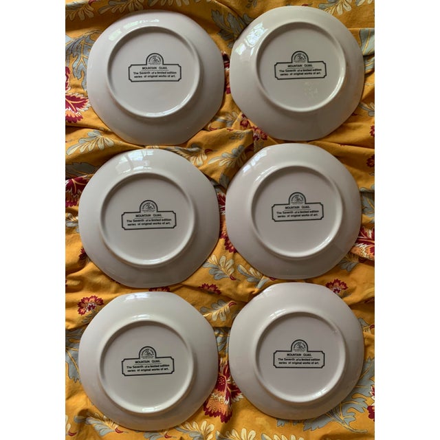 Vintage Quail Bird Octagonal Plates - Set of 6 | Chairish