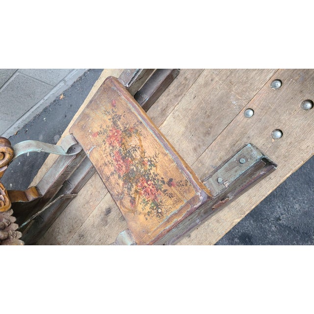 Vintage Antique Reproduction Decorative Sleigh With Putti | Chairish