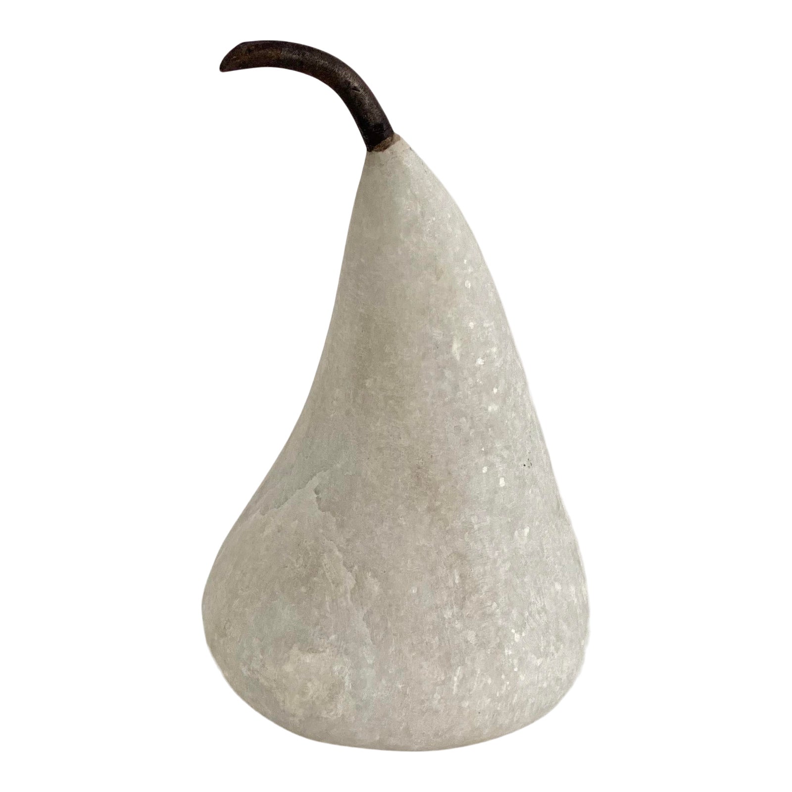 Hand-Carved Marble Pear | Chairish