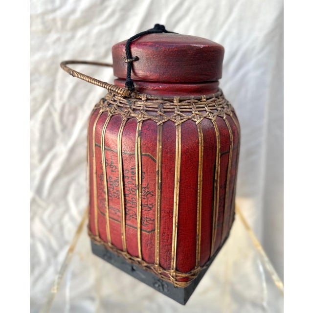 Antique Asian Rice Basket/Box | Chairish