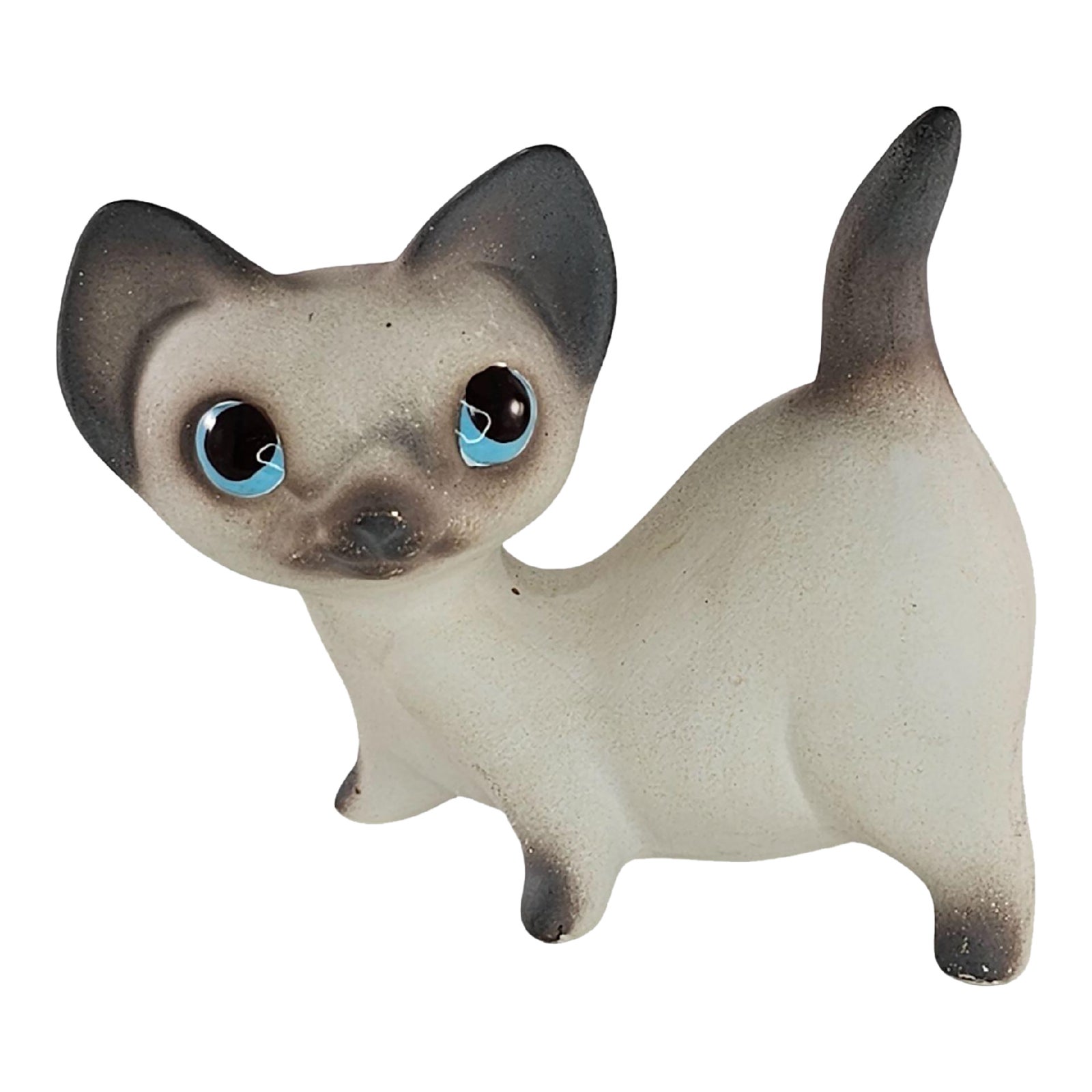 1950s Freeman McFarlin Siamese Kitten Cat Figurine Standing Matte Blue ...